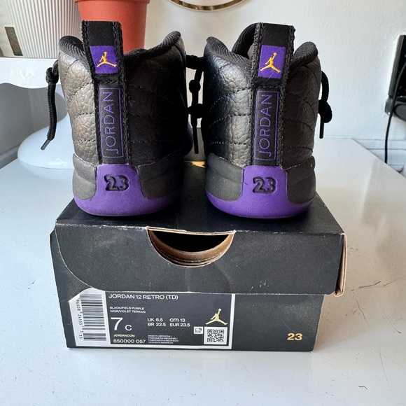 Jordan | Shoes | Jordan 2 Retro Black And Purple Hightop Sneakers With ...